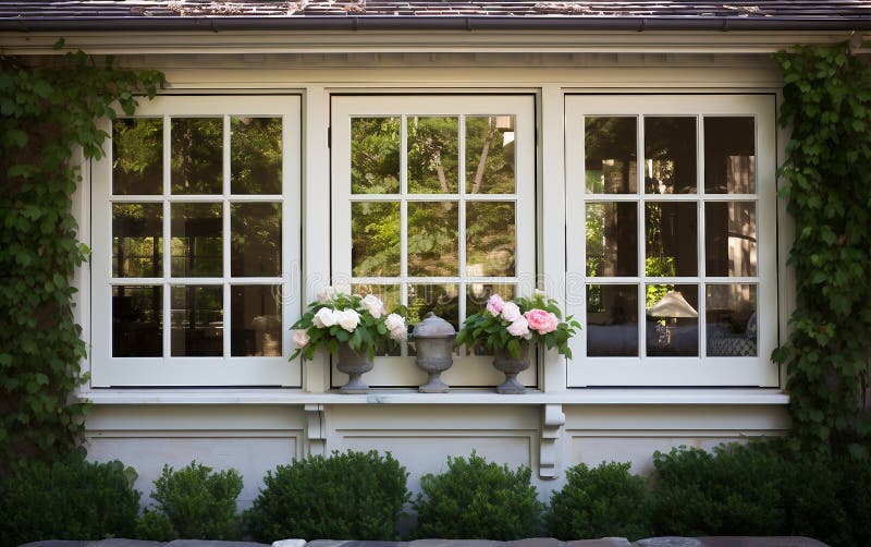 Transom Windows Small Windows on Generative Ai. Stock Illustration ...