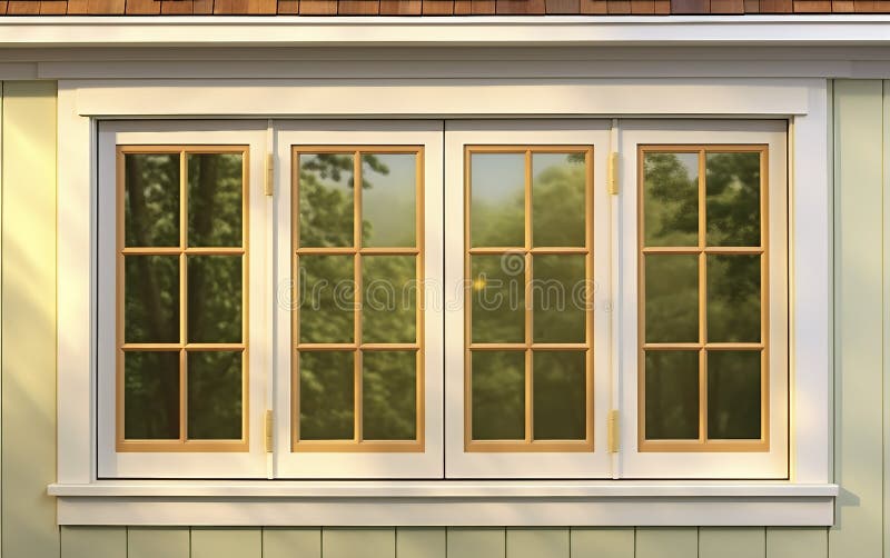 Transom Windows Small Windows on Generative Ai. Stock Illustration ...