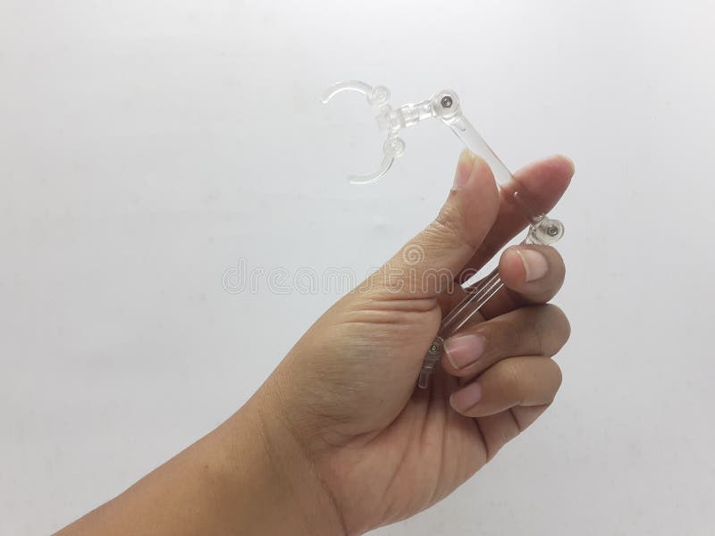 A Transparant Action Figure Holder on White Isolation Background Stock ...