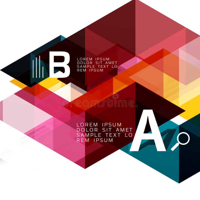 Transparante Overlappende Driehoeken Vector Illustratie - Illustration ...