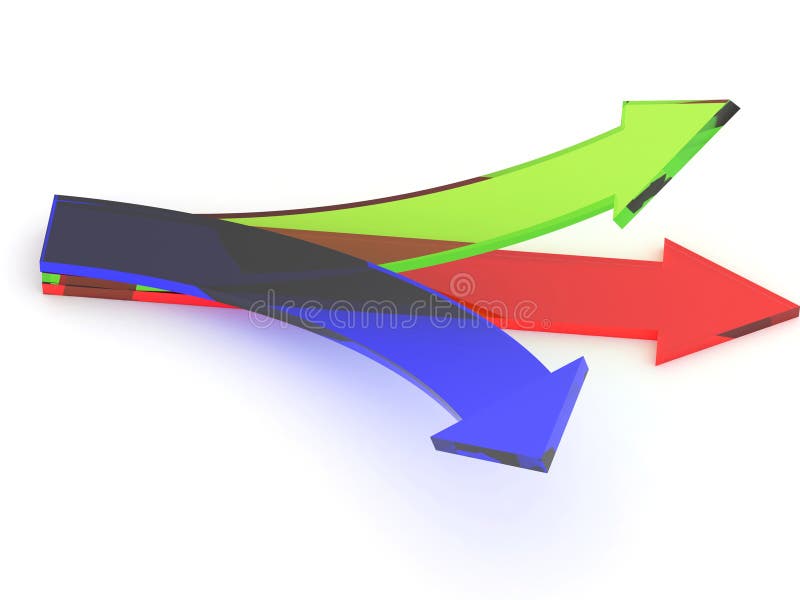 Rode en groene pijlen stock illustratie. Illustration of grafiek - 26898117