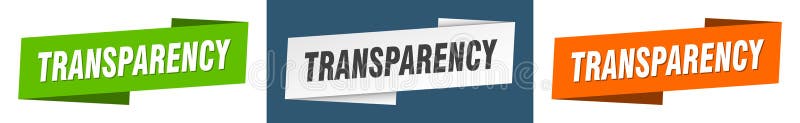Transparency Banner. Transparency Ribbon Label Sign Set Stock Vector ...