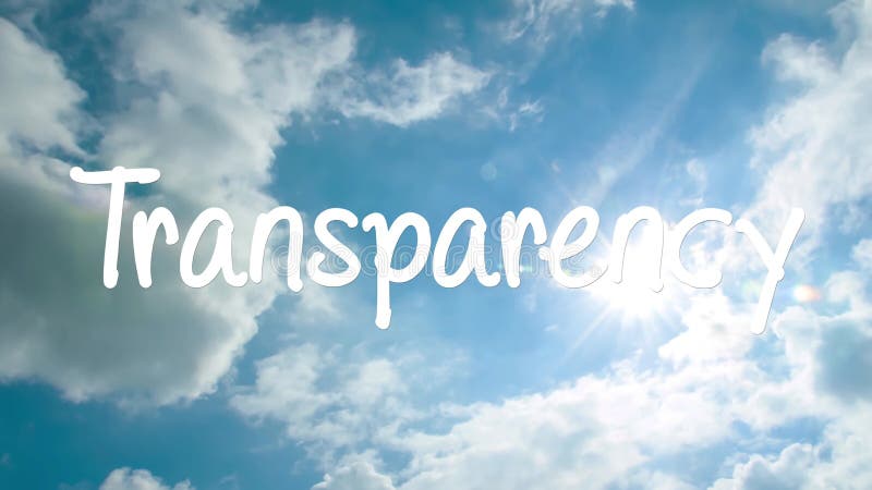 Transparency - Concept with Hand Writing on the Sky. Man Writing. Blue ...