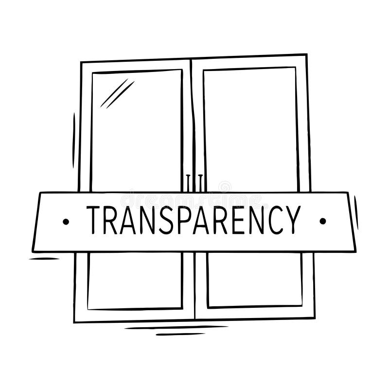 Transparency Concept Illustrated with Vector Window and Sign for ...