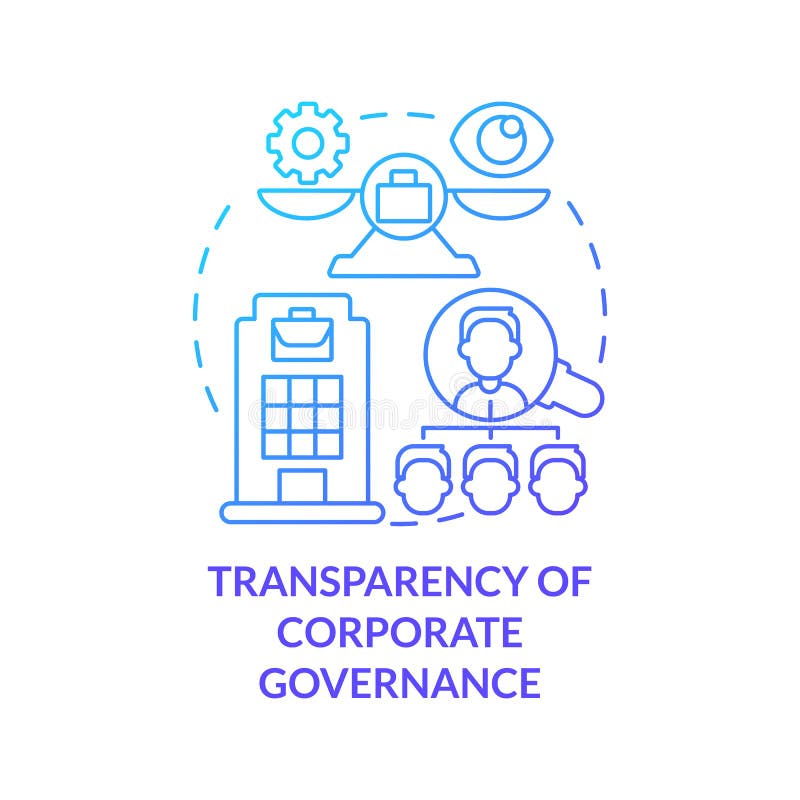 Transparency of Corporate Governance Blue Gradient Concept Icon Stock ...