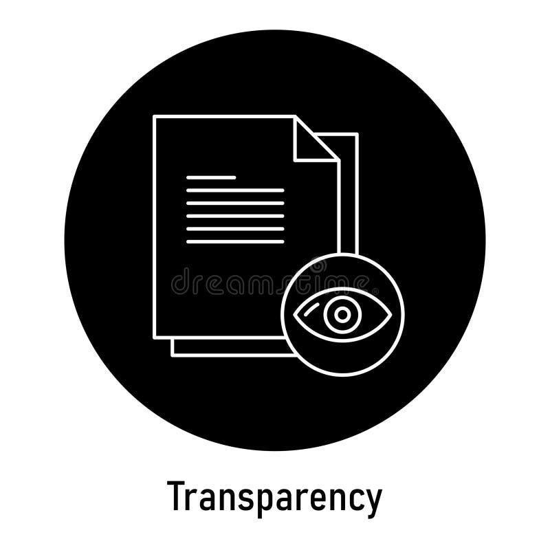 Transparency GDPR Icon: Open Data Practices. Data Openness Symbol, GDPR ...