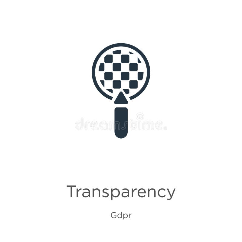 Transparency Icon Vector. Trendy Flat Transparency Icon from Gdpr ...