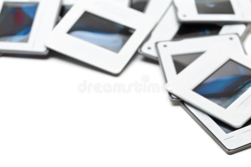 Transparency Slides with Inscription Made in U.S.a on White Background ...