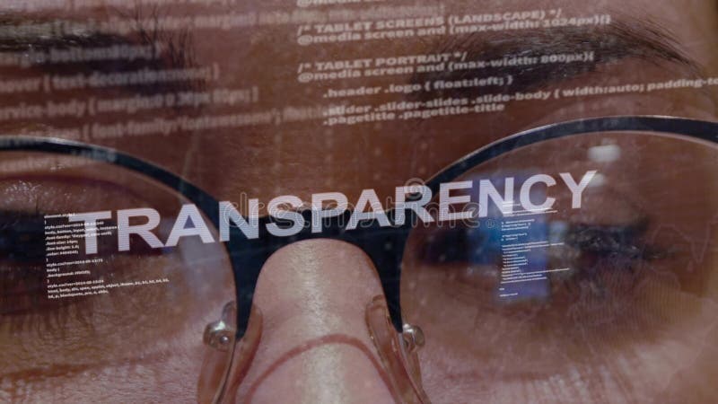 Transparency Text on Female Software Developer Stock Footage - Video of ...