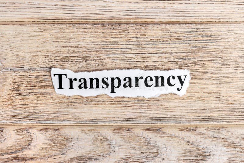 Transparency Text on Paper. Word Transparency on Torn Paper Stock Photo ...