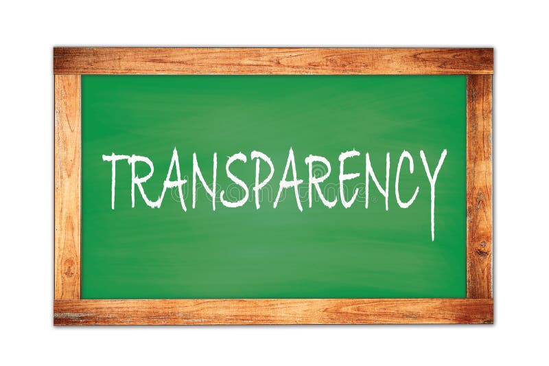 TRANSPARENCY Text Written On Green School Board Stock Image - Image of ...