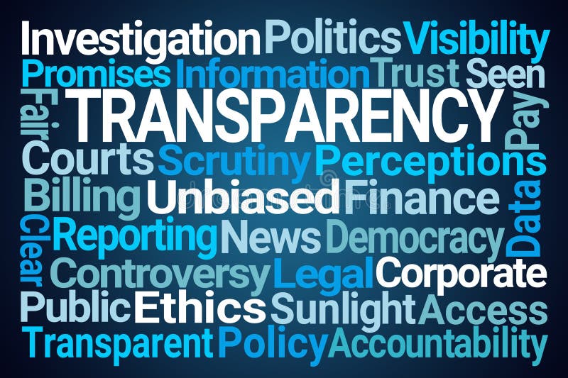 Transparency Word Cloud stock illustration. Illustration of controversy ...