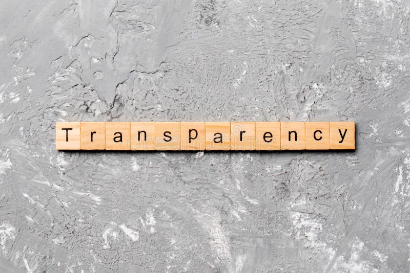 Transparency Word from Wooden Blocks Stock Image - Image of clear, open ...