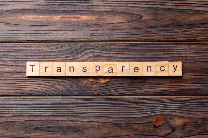 Transparency Word from Wooden Blocks Stock Image - Image of clear, open ...
