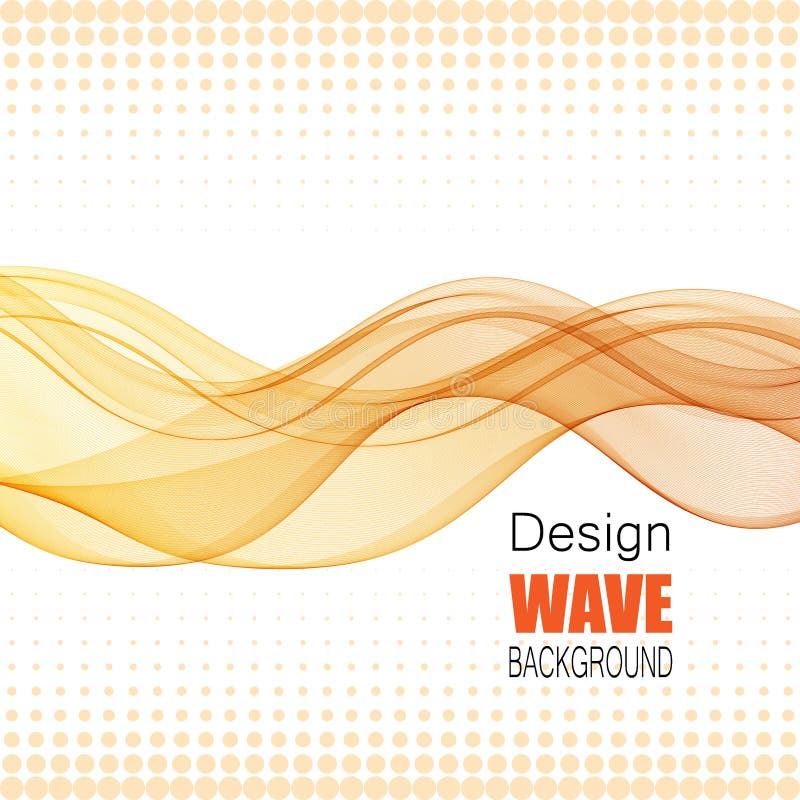 Abstract Orange Color Wave Design Element Abstract Smooth Color Wavy