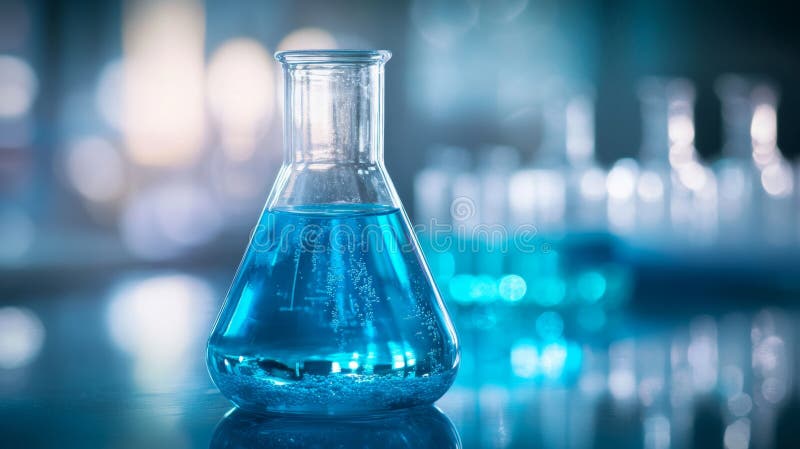 Transparent Acetic Acid Solution in Laboratory Glassware Stock ...