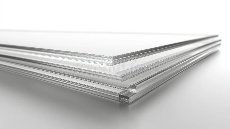 Transparent Acrylic Sheets are Displayed in Isolation on a Simple ...