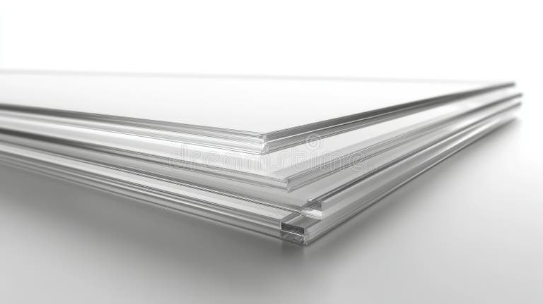 Transparent Acrylic Sheets are Displayed in Isolation on a Simple ...