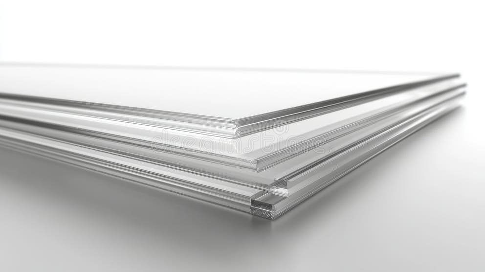 Transparent Acrylic Sheets are Displayed in Isolation on a Simple ...