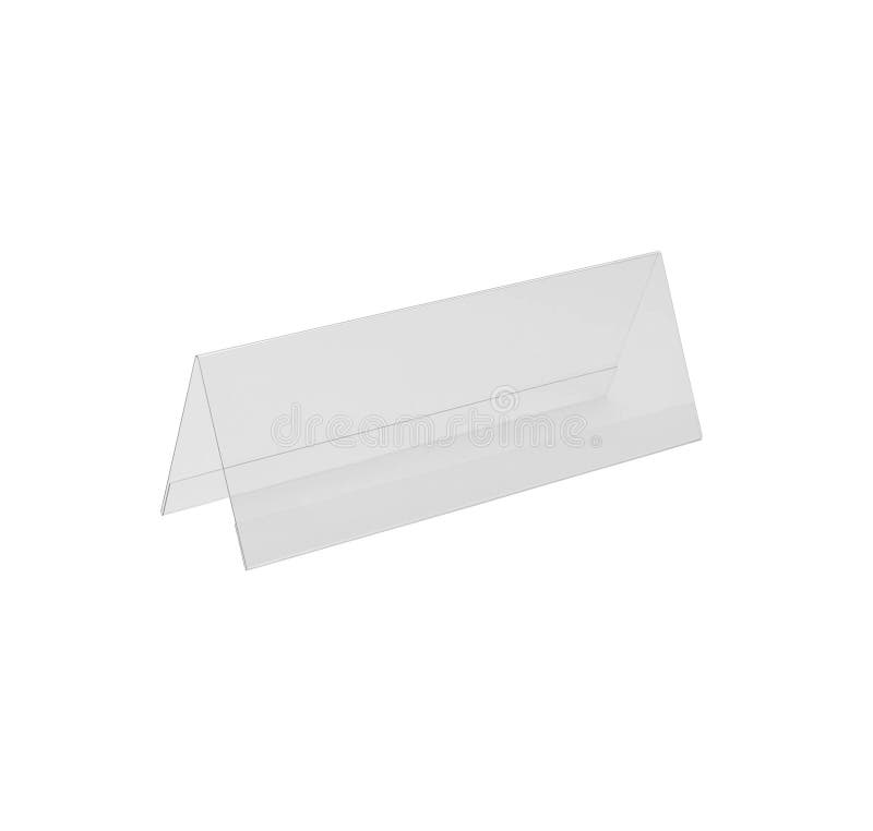 Transparent Acrylic Table Stand Display for Menu Isolated, White ...