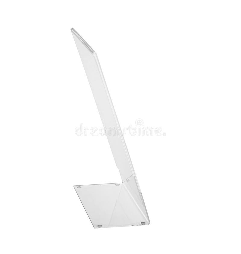 Transparent Acrylic Table Stand Display for Menu Isolated, White ...