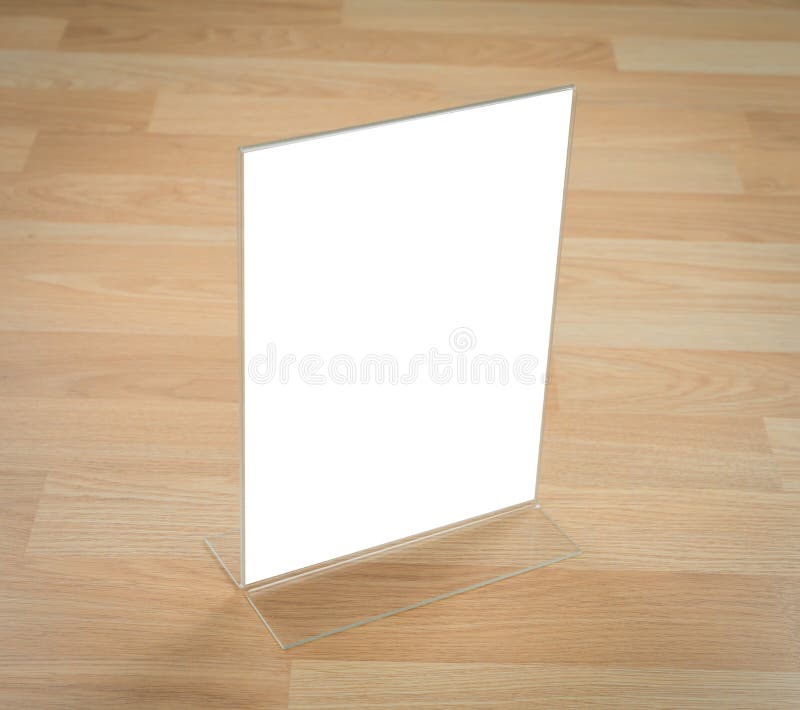 Transparent Acrylic Table Stand Menu Stock Photo - Image of menu, date ...
