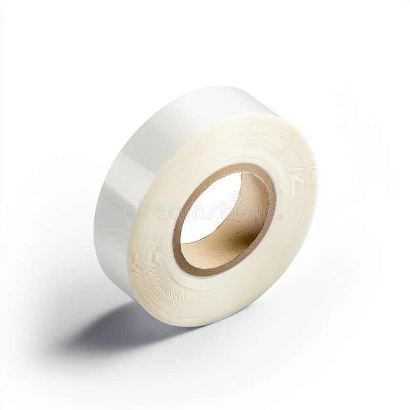 Transparent Adhesive Tape Roll Isolated on White Background Stock ...