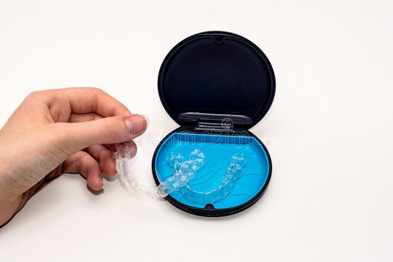 Transparent Aligners and Storage Case. Invisible Braces. Clear Teeth ...