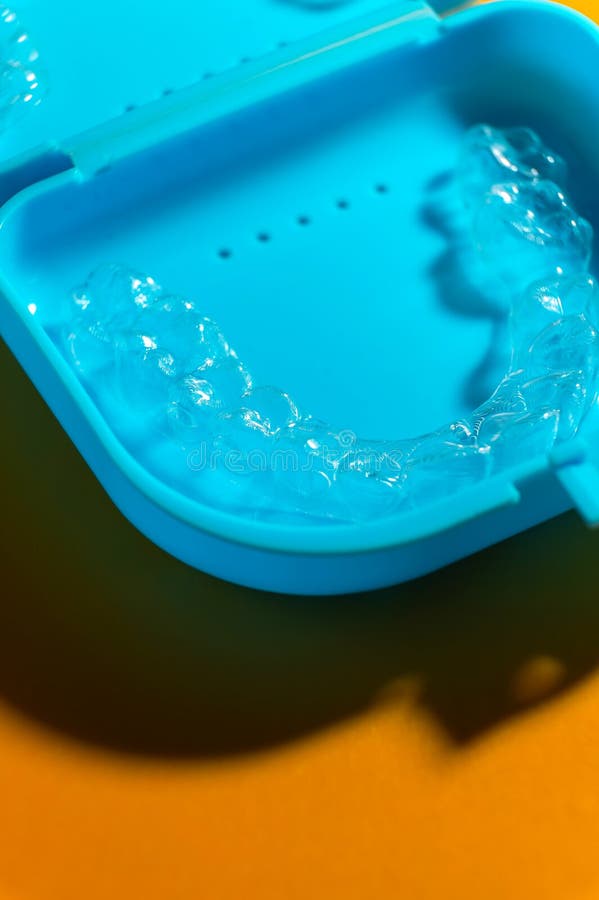 Transparent Aligners and Storage Case. Invisible Braces. Clear Teeth ...