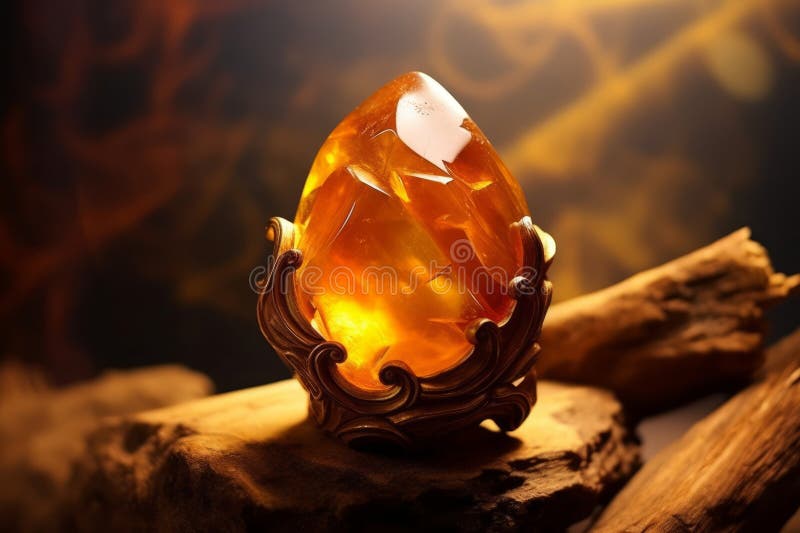 Transparent Amber in Decorative Stand. Generated AI Stock Photo - Image ...