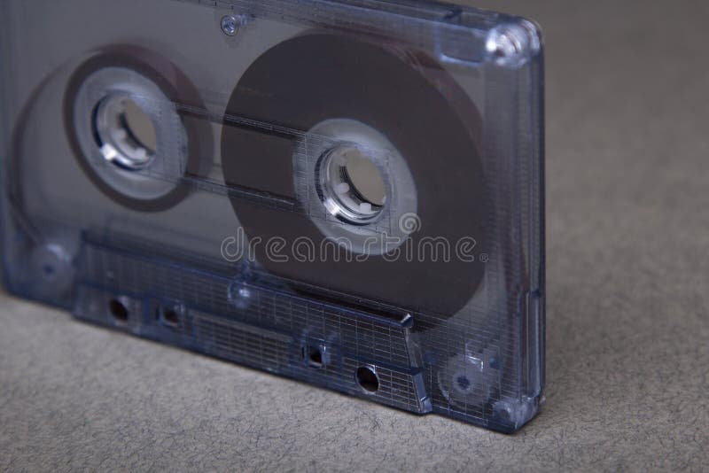 Transparent Audio Cassette Tape Orange Background. Front, View Stock ...