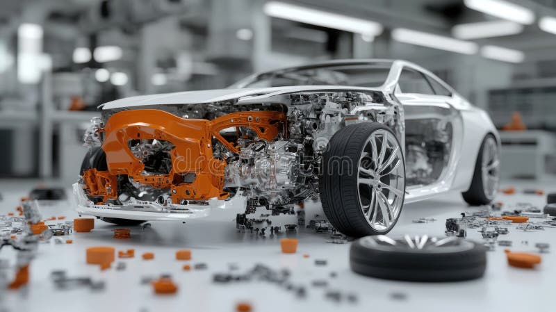 Transparent Auto: Internal Structure, Car Mechanisms, Modern Transport ...