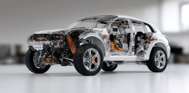 Transparent Auto: Internal Structure, Car Mechanisms, Modern Transport ...