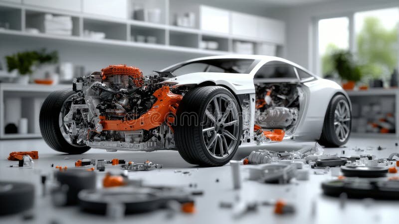 Transparent Auto: Internal Structure, Car Mechanisms, Modern Transport ...