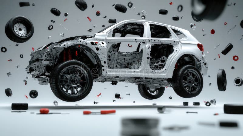 Transparent Auto: Internal Structure, Car Mechanisms, Modern Transport ...