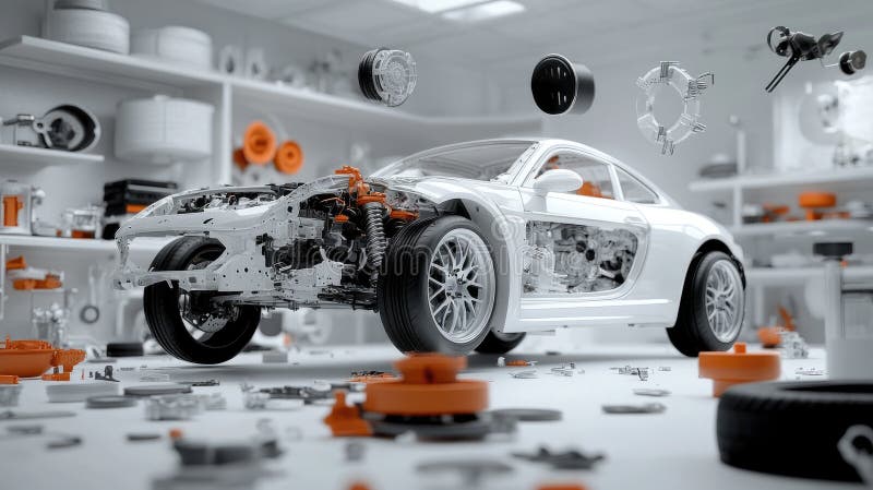 Transparent Auto: Internal Structure, Car Mechanisms, Modern Transport ...