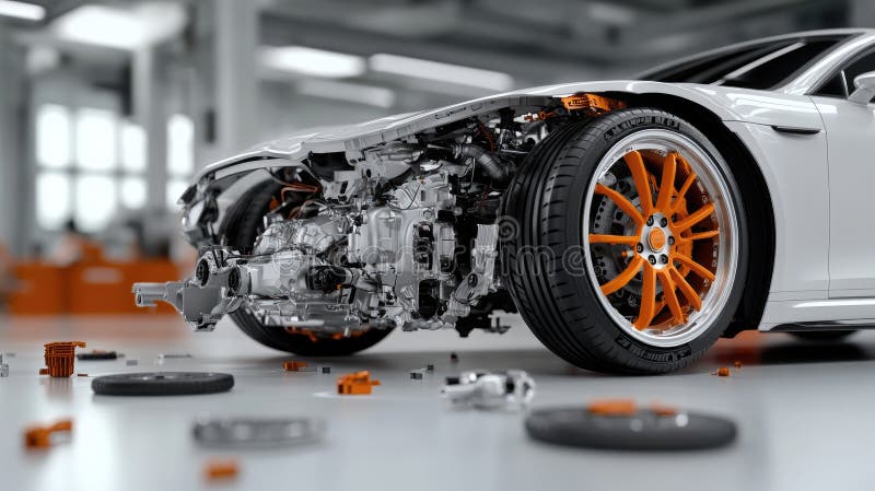 Transparent Auto: Internal Structure, Car Mechanisms, Modern Transport ...