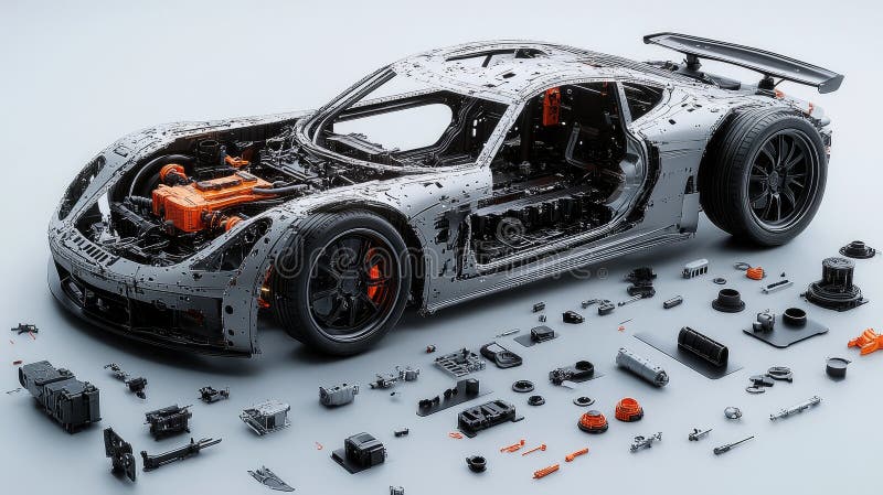 Transparent Auto: Internal Structure, Car Mechanisms, Modern Transport ...