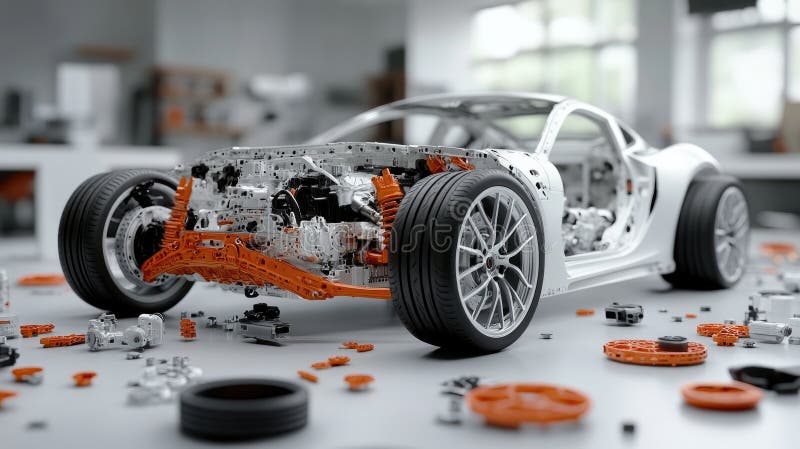 Transparent Auto: Internal Structure, Car Mechanisms, Modern Transport ...