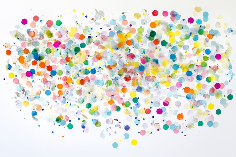 A Transparent Backdrop Adorned with Pastel Confetti, Designed As an ...