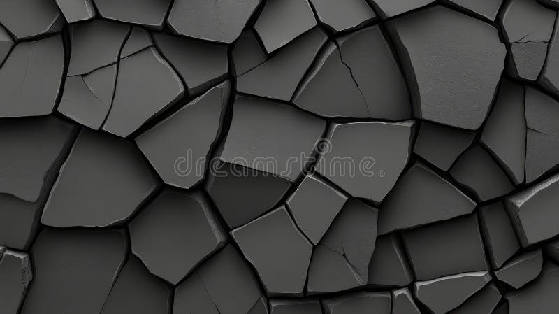 On a Transparent Background, a Black Broken Crack, Split, or Cleft Rift ...
