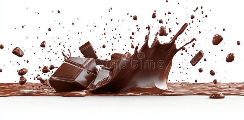 With a Transparent Background, Chocolate Floats in the Air, Suggesting ...