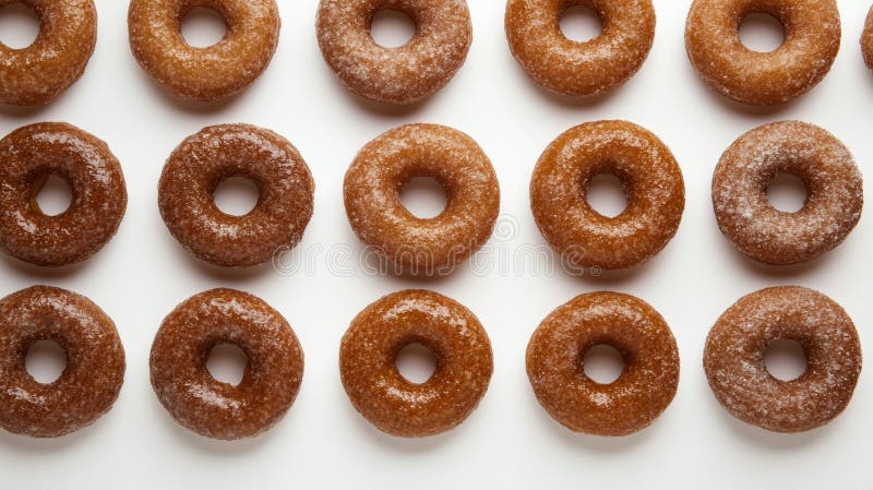 On a Transparent Background, a Collection of Round Donuts Doughnuts ...