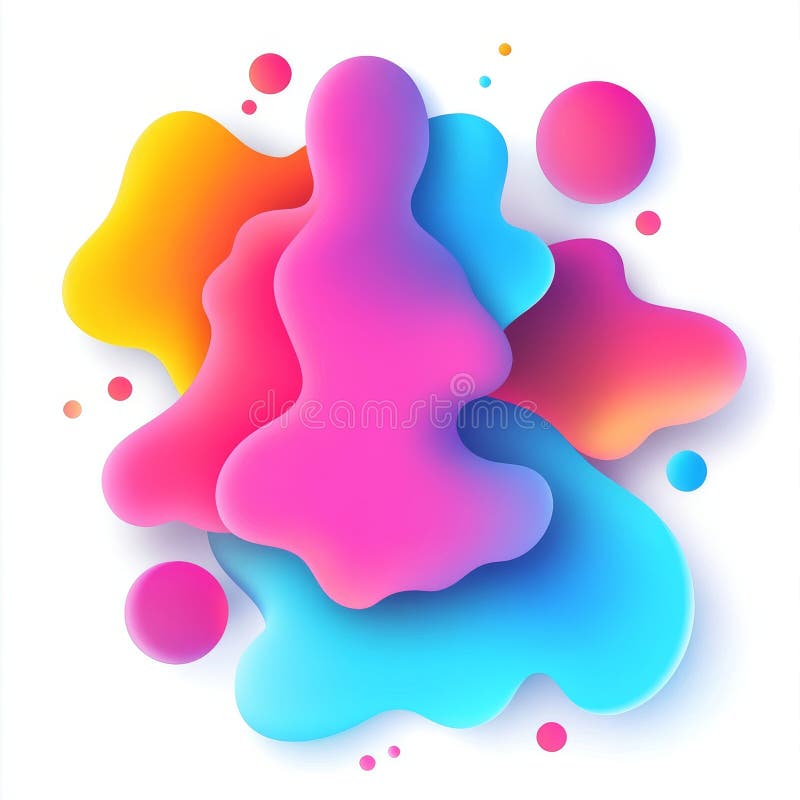 A Transparent Background Design Element with a Blob Shape and a ...