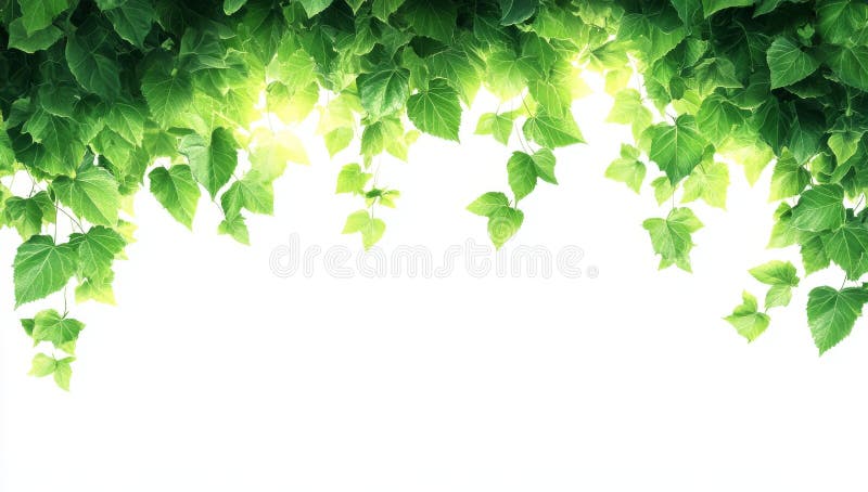 Transparent Background Featuring Cutout Green Leaves Stock Photos ...