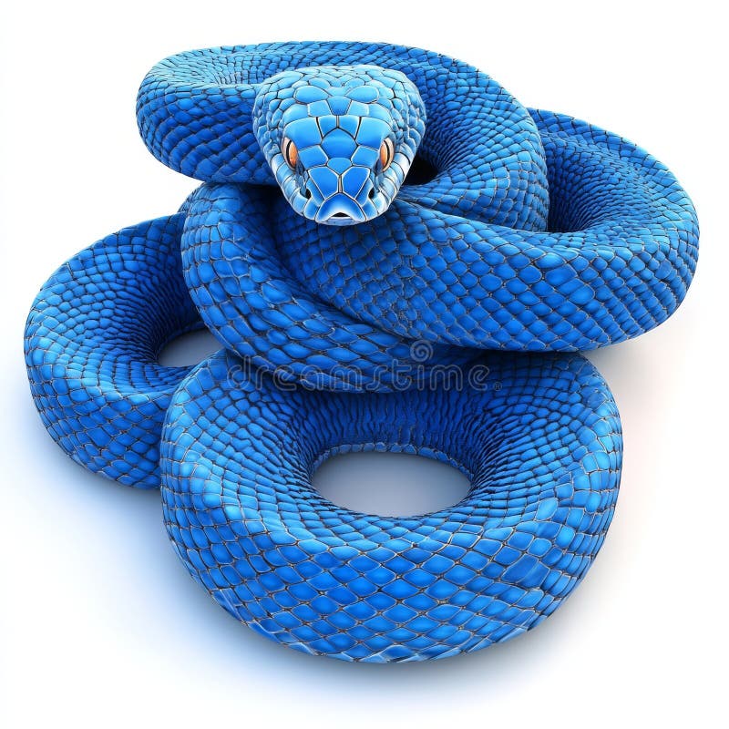 Transparent Background Featuring a Dangerous and Poisonous Blue Viper ...