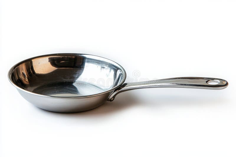 A Transparent Background Featuring an Isolated Stainless Steel Pan ...