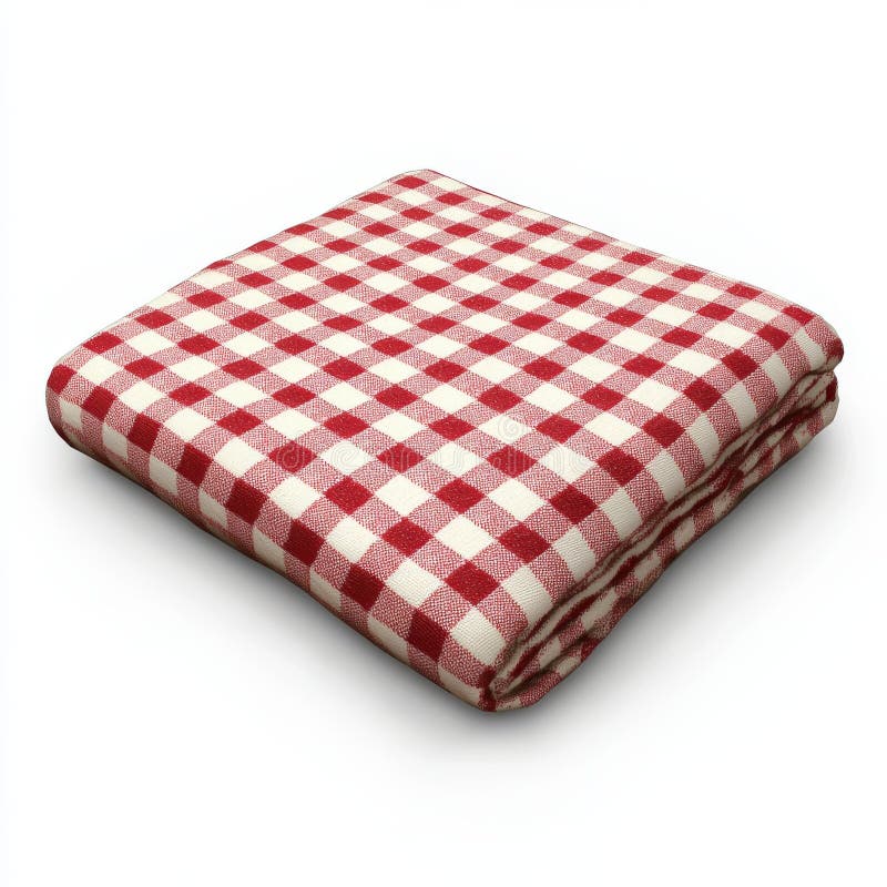A Transparent Background Featuring a Red and White Checkered Napkin ...