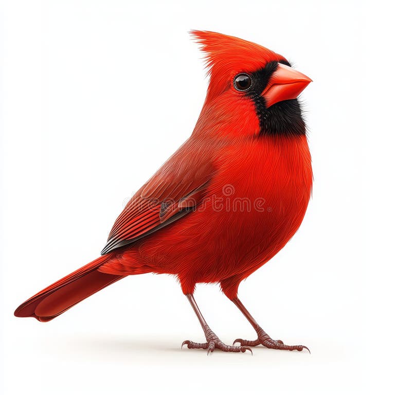 A Transparent Background Featuring a Single Cardinal Stock Image ...