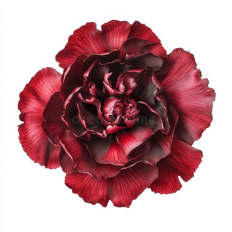 A Transparent Background Featuring a Single Red Carnation Stock Photo ...